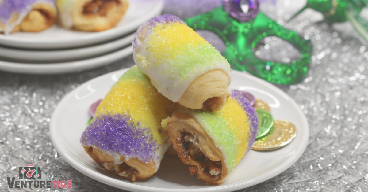 Super-Easy Mini King Cakes For Mardi Gras - Venture1105